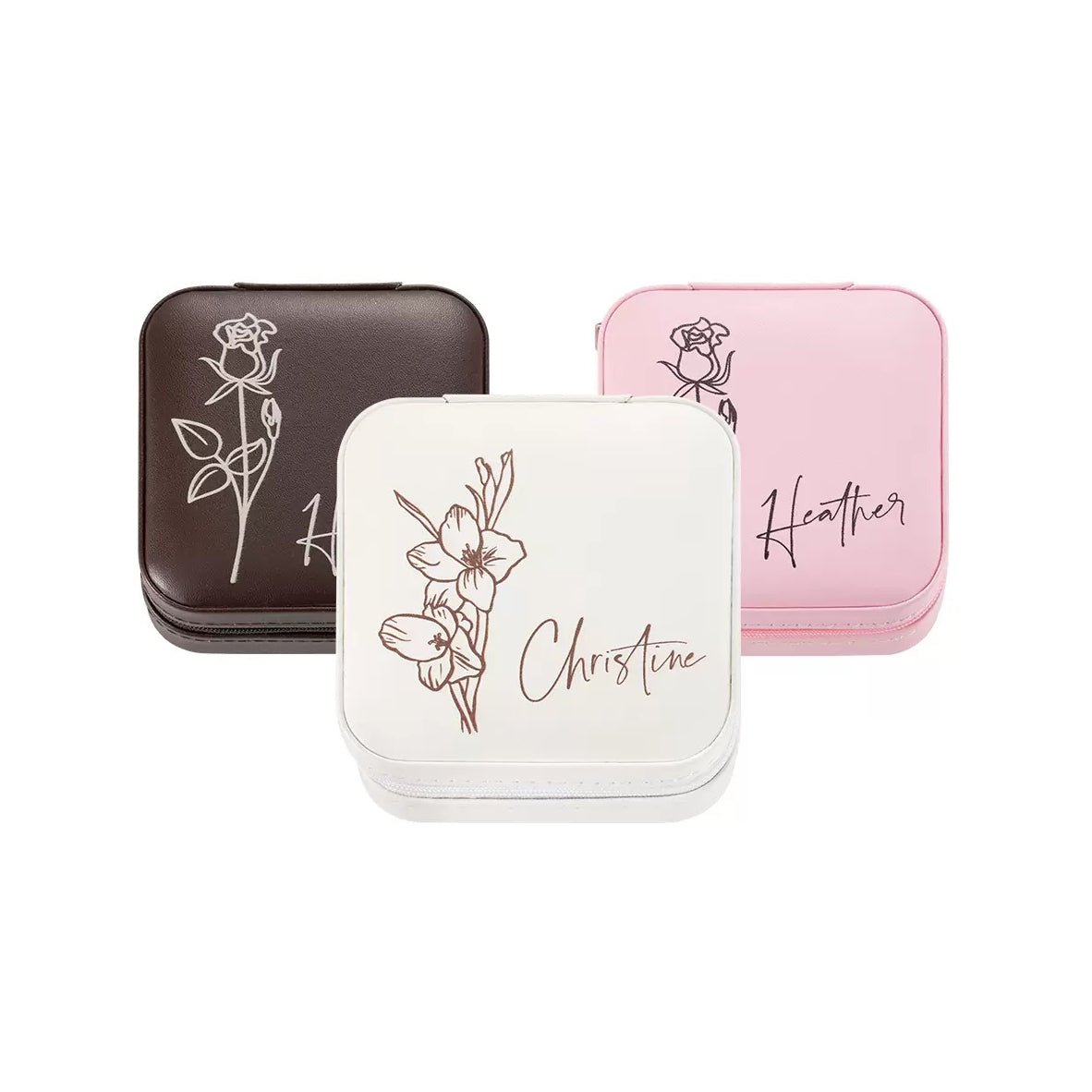 Personalised Birth Flower Jewellery Box – United Bracelets